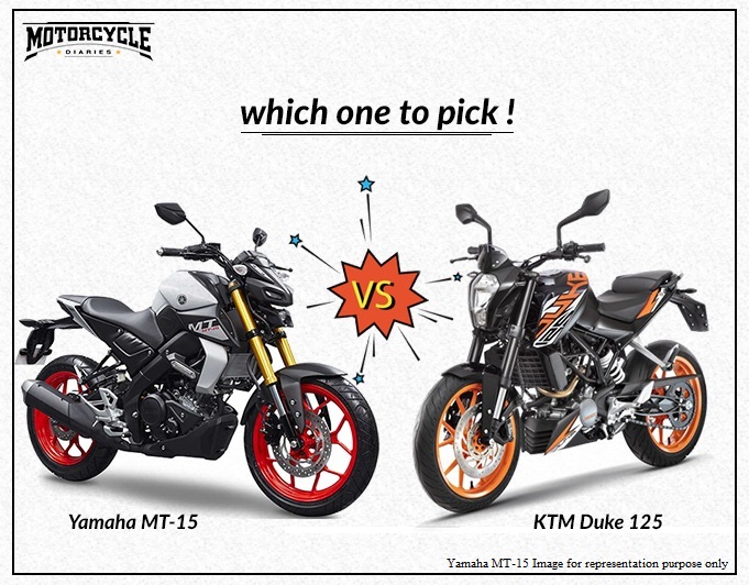 Yamaha MT 15 Vs Duke 125 What s Your Pick Motorcyclediaries