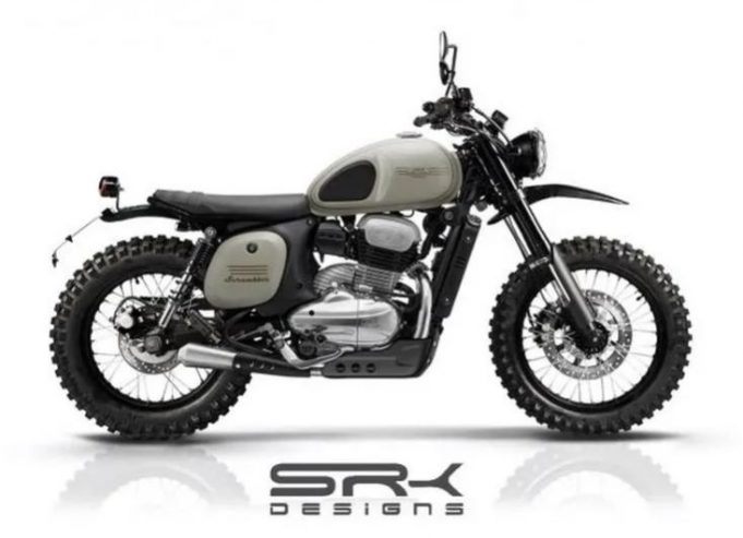 Jawa 42 custom scrambler rendered | Video - Motorcyclediaries